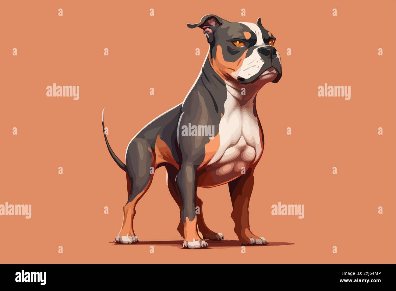 Dog full body character cartoon vector illustration Stock Vector Image ...