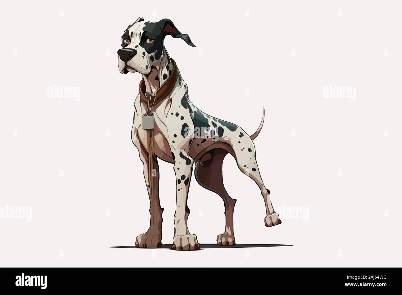 Dog full body character cartoon vector illustration Stock Vector Image ...