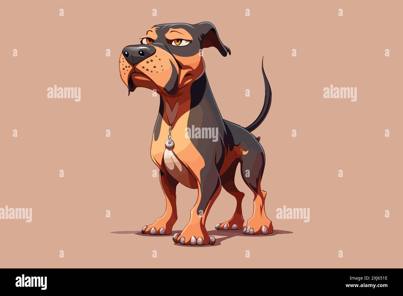 Dog full body drawing Stock Vector Images - Alamy