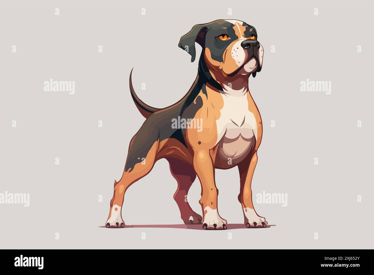 Dog full body character cartoon vector illustration Stock Vector Image ...