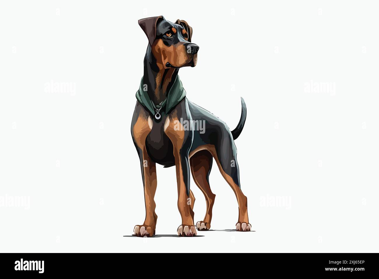 Dog full body character cartoon vector illustration Stock Vector Image ...