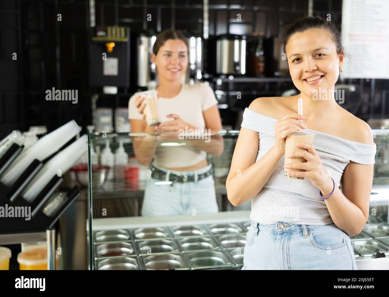 Bubble tea enjoying hi-res stock photography and images - Alamy
