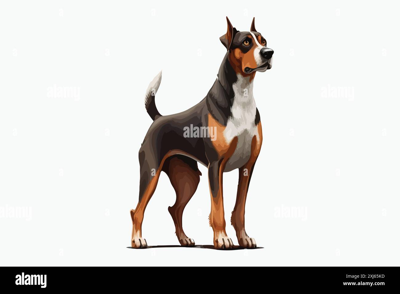 Dog full body character cartoon vector illustration Stock Vector Image ...
