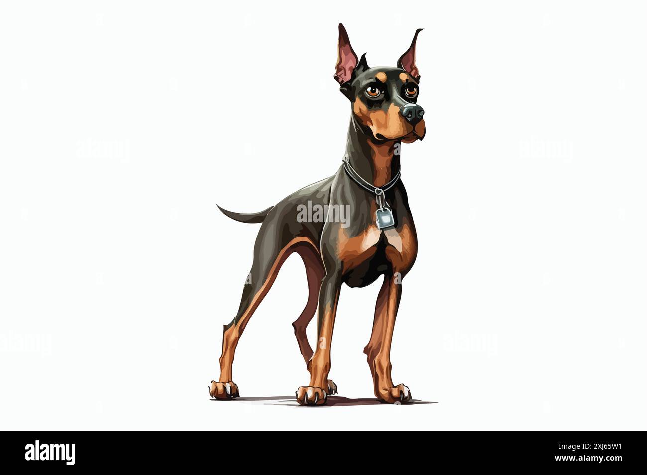 Dog full body character cartoon vector illustration Stock Vector Image ...