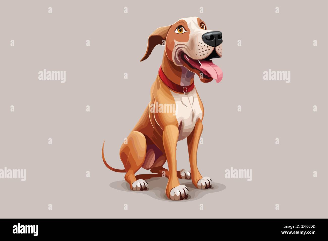 Dog full body character cartoon vector illustration Stock Vector Image ...