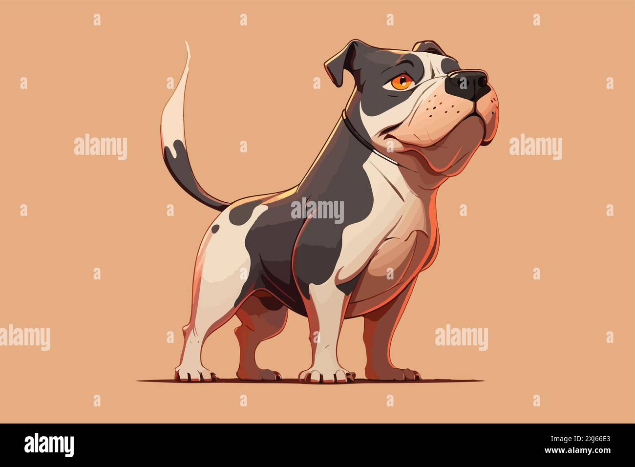 Dog full body character cartoon vector illustration Stock Vector Image ...