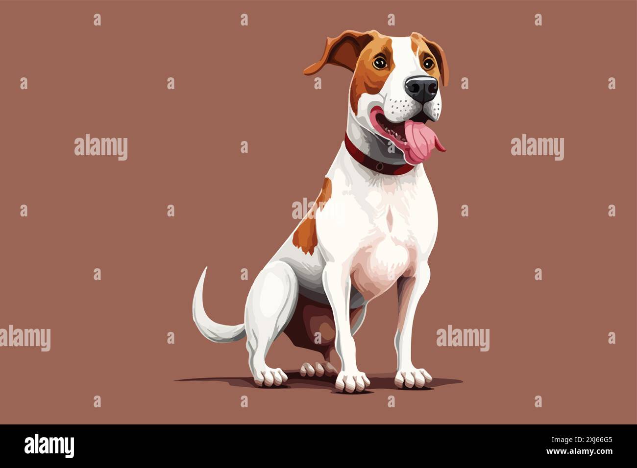 Dog full body character cartoon vector illustration Stock Vector Image ...