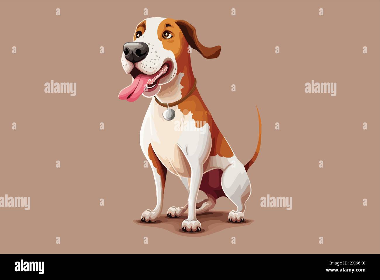 Dog full body drawing Stock Vector Images - Alamy