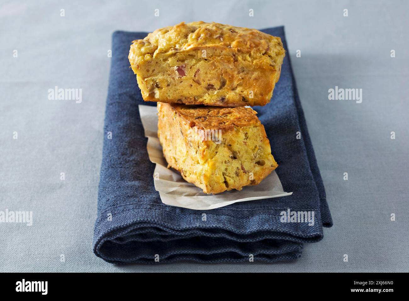 Ham and mushroom small savoury cakes Stock Photo - Alamy