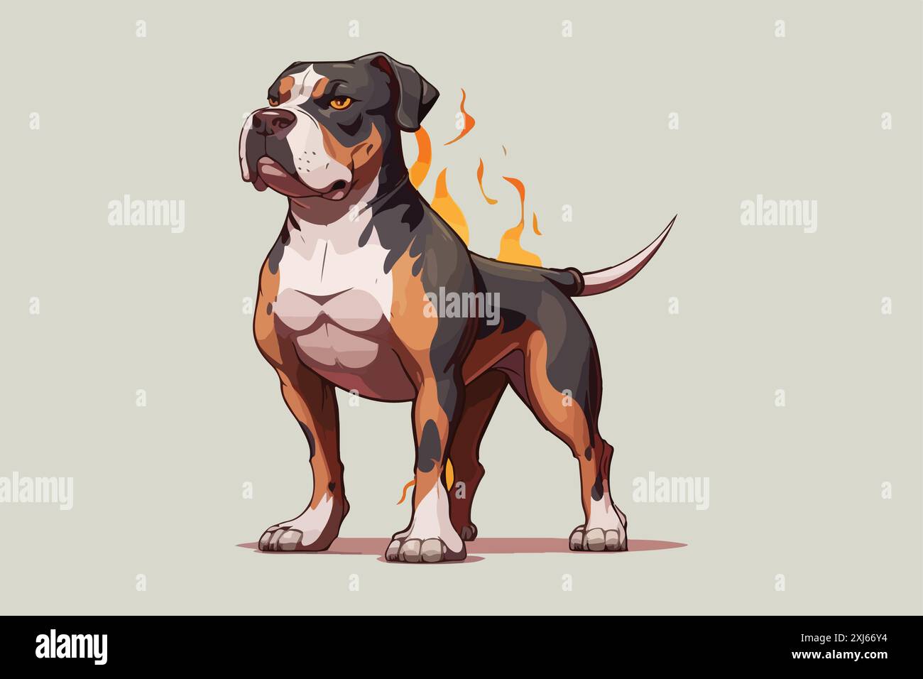 Dog full body character cartoon vector illustration Stock Vector Image ...