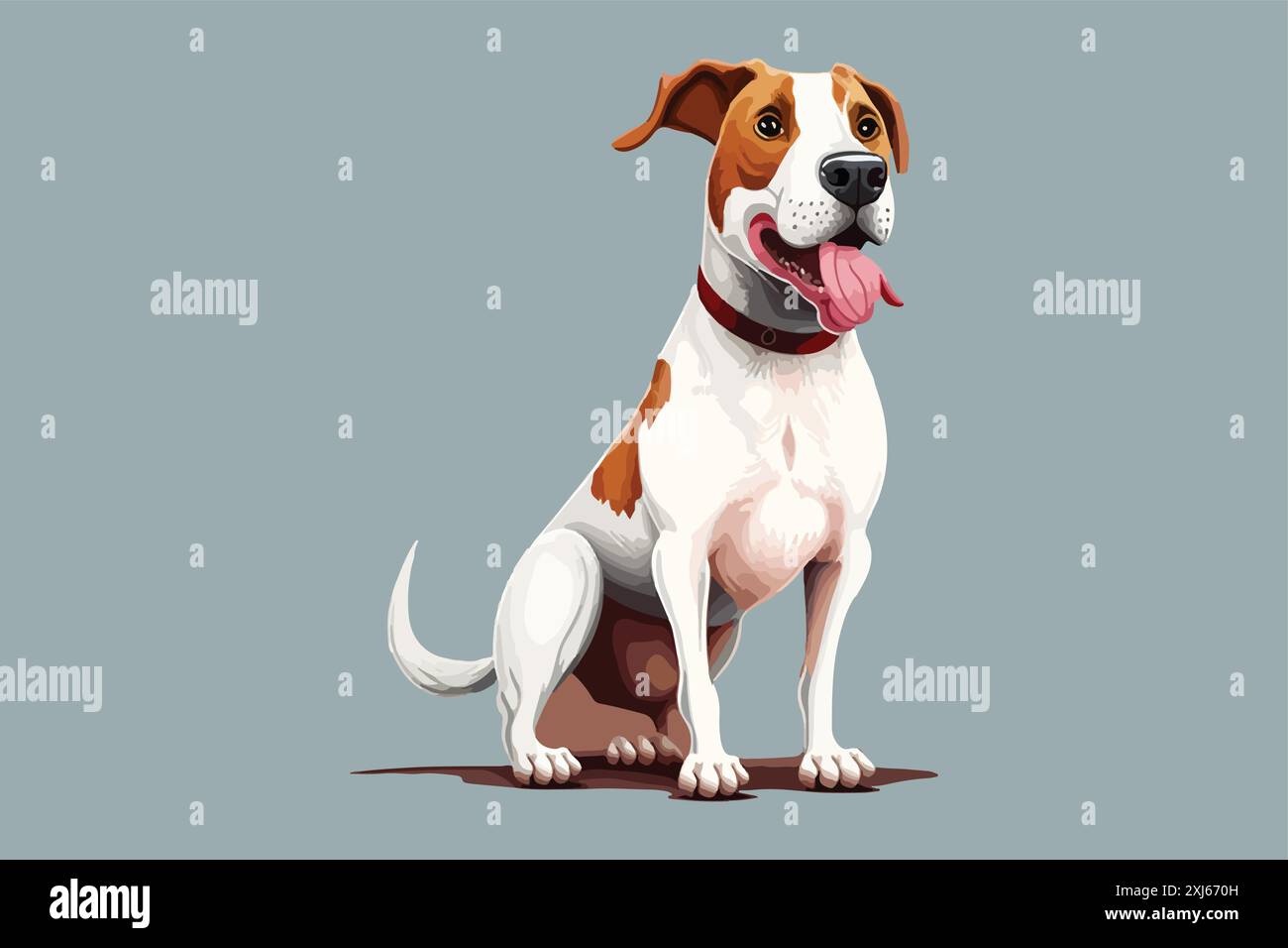 Dog full body character cartoon vector illustration Stock Vector Image ...