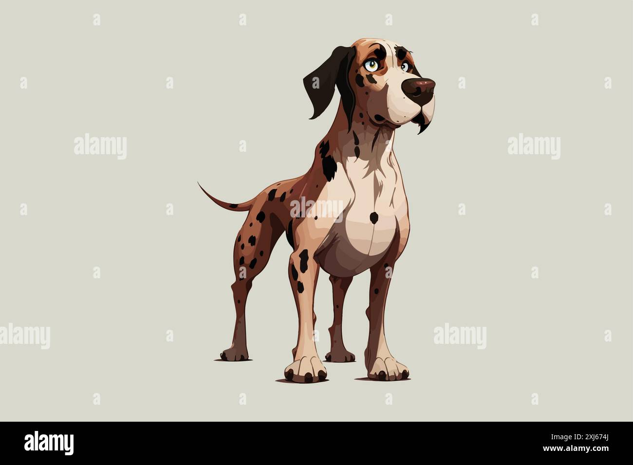 Dog full body character cartoon vector illustration Stock Vector Image ...