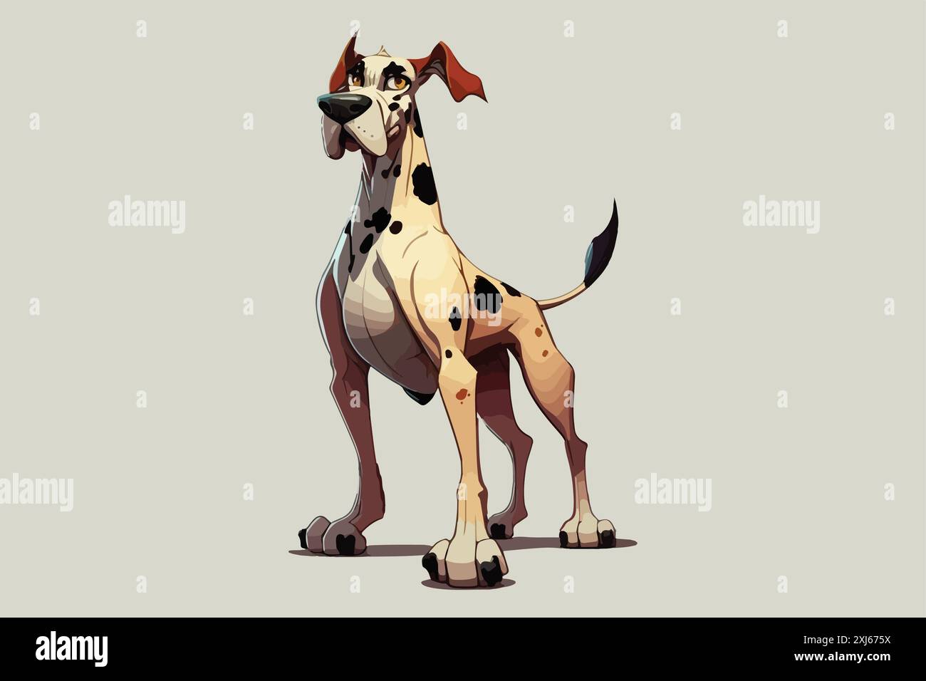 Dog full body character cartoon vector illustration Stock Vector Image ...