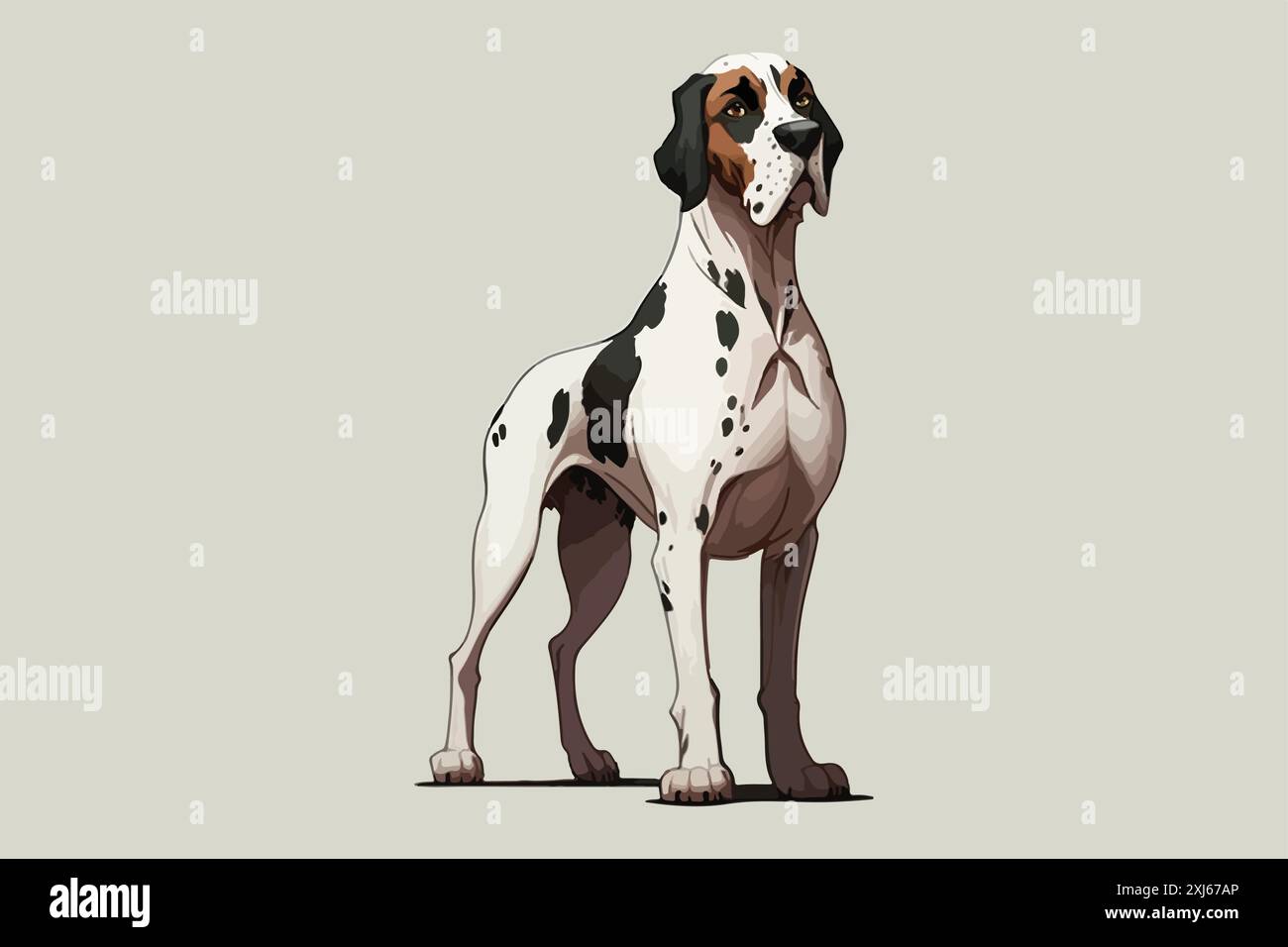 Dog full body character cartoon vector illustration Stock Vector Image ...