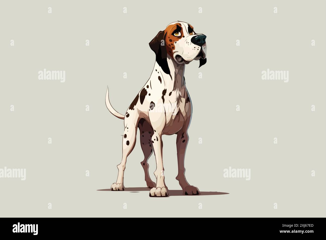 Dog full body character cartoon vector illustration Stock Vector Image ...