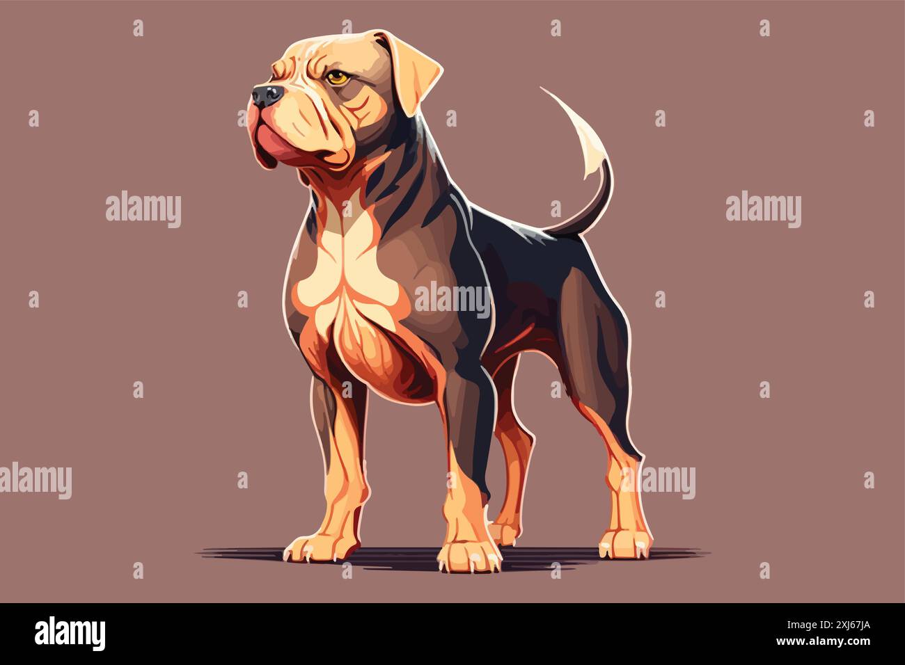 Dog full body character cartoon vector illustration Stock Vector Image ...