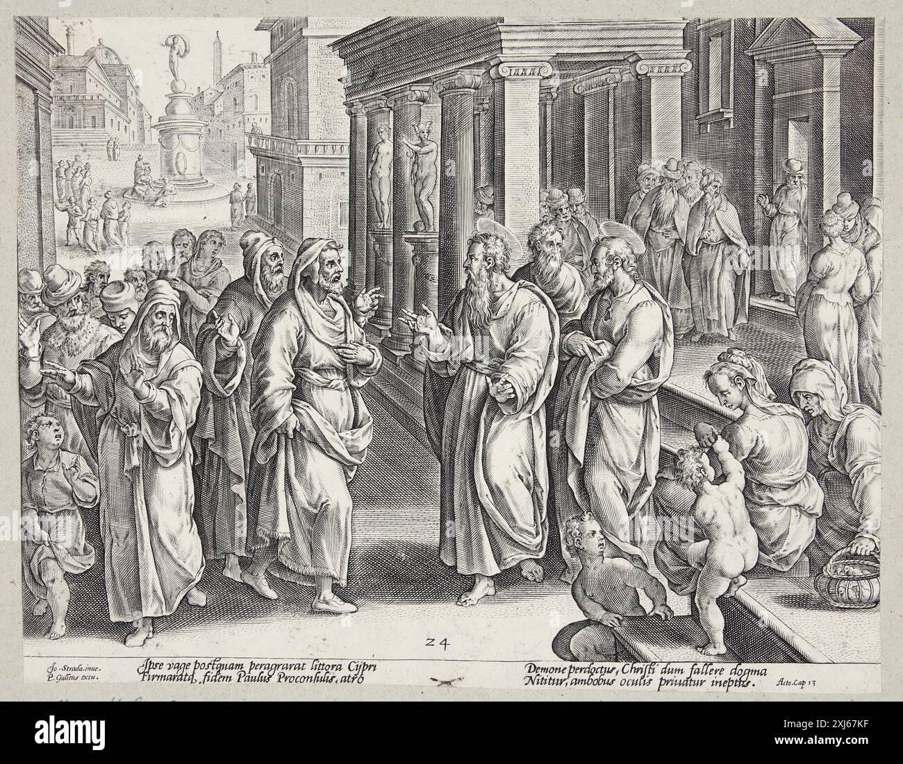 The blinding of Elymas Collaert, Adriaen 1558 - 1618, Galle, Philips ...