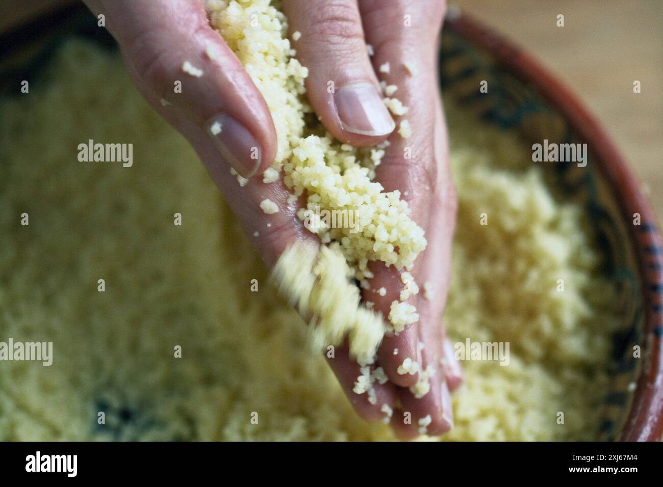 Preparation couscous semolina hi-res stock photography and images - Alamy