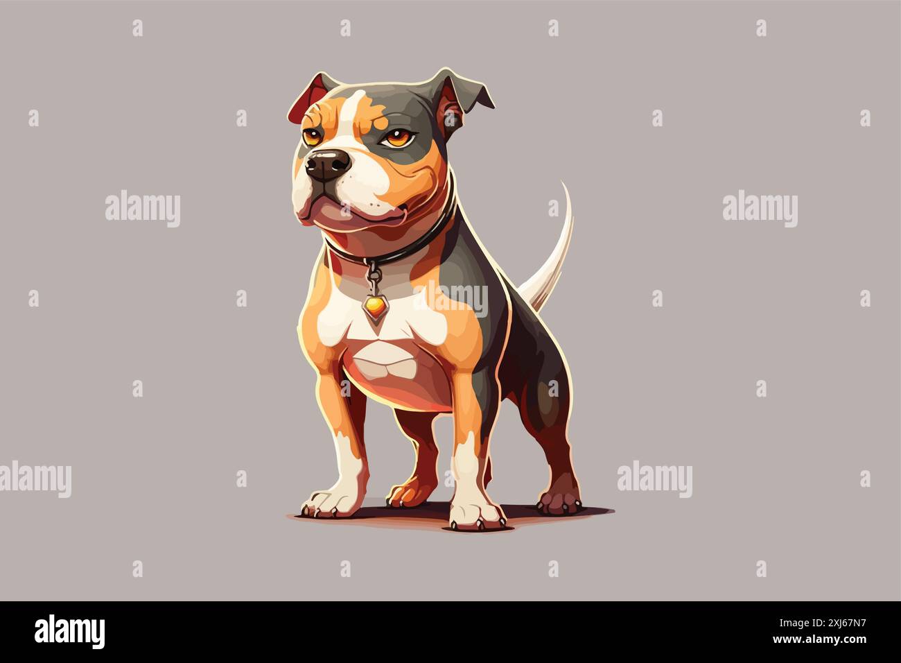 Dog full body character cartoon vector illustration Stock Vector Image ...