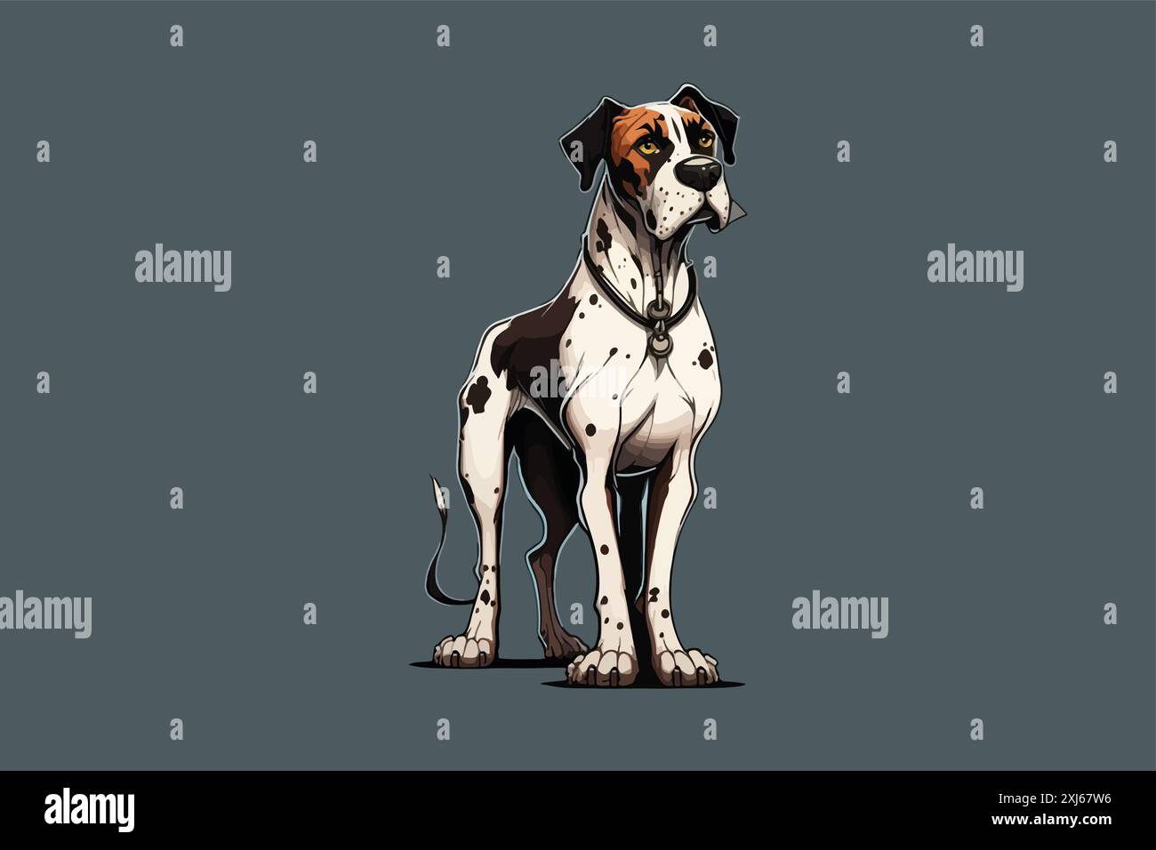 Dog full body character cartoon vector illustration Stock Vector Image ...