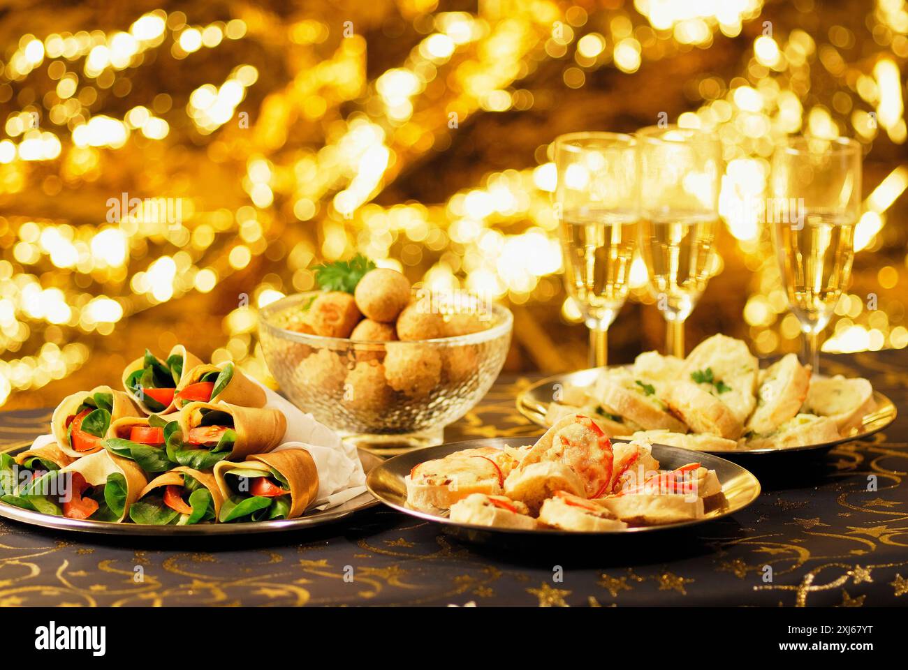Christmas Eve buffet Stock Photo - Alamy