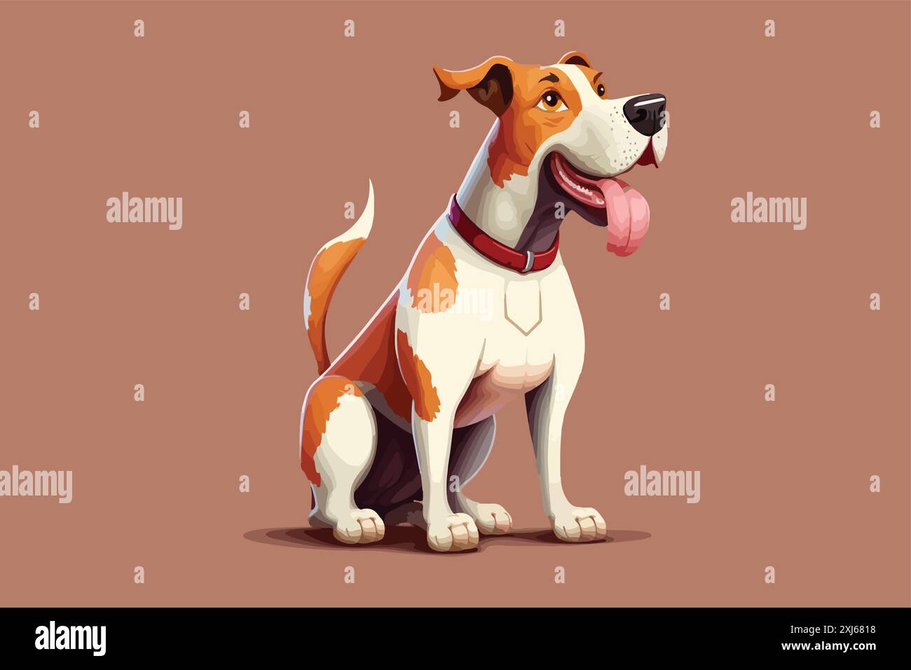 Dog full body character cartoon vector illustration Stock Vector Image ...
