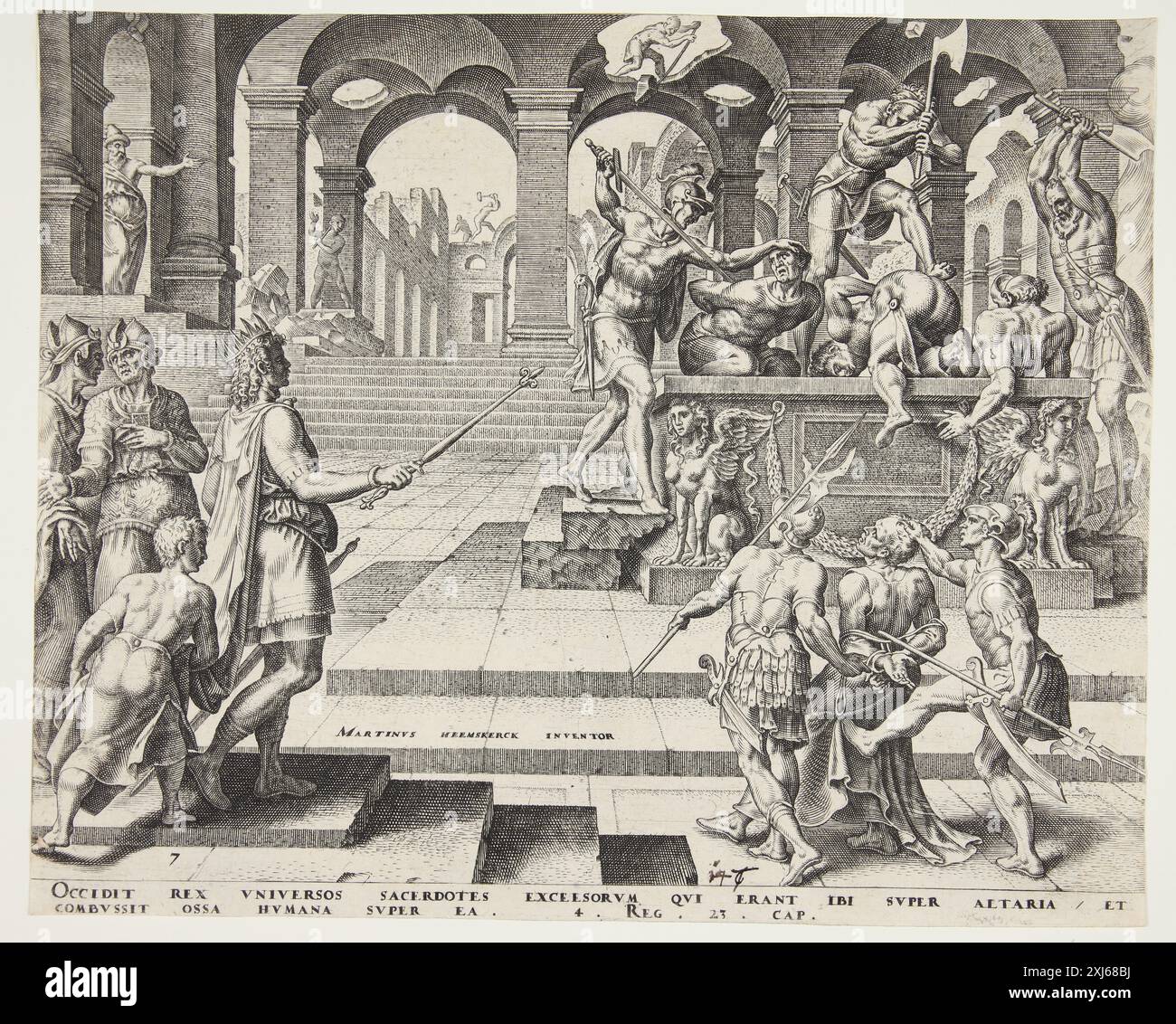 The slaughter of the priests of Samaria Galle, Philips 1537 - 1612 ...