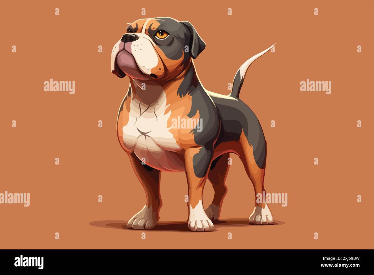 Dog full body character cartoon vector illustration Stock Vector Image ...