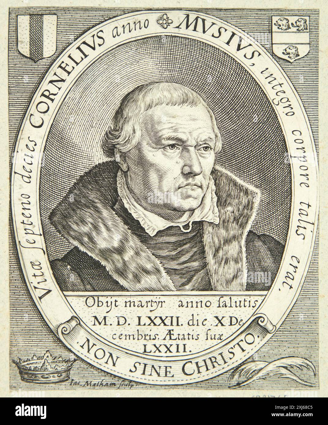 Portrait of Cornelis Musius Matham, Jacob 1571 - 1631, Heemskerck ...