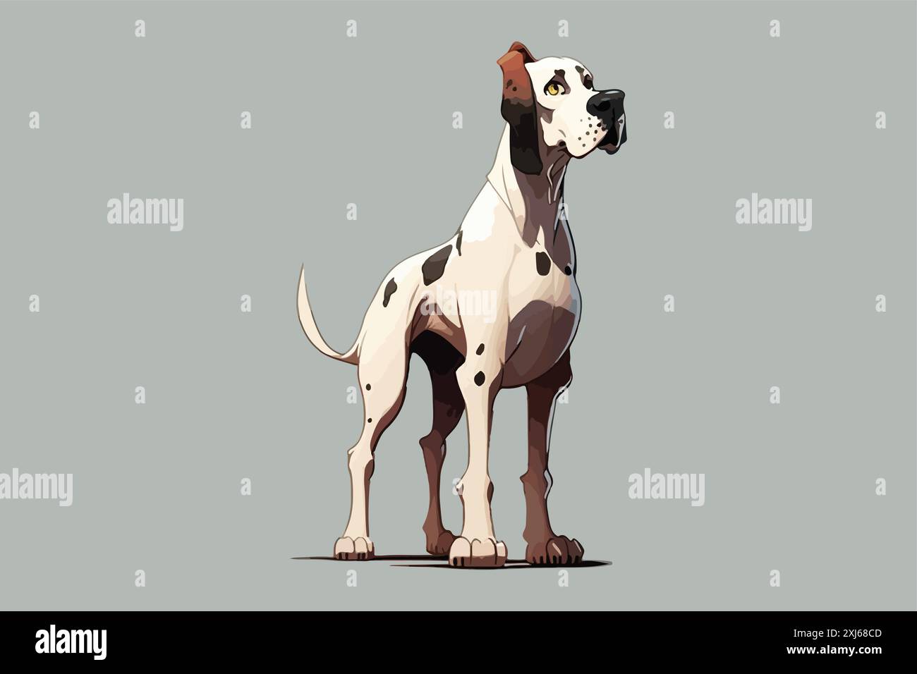Dog full body character cartoon vector illustration Stock Vector Image ...