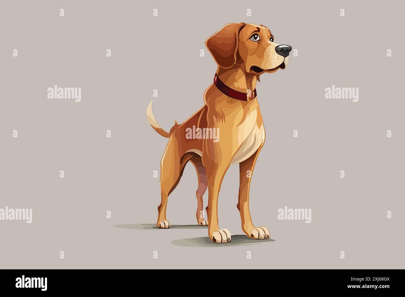 Dog full body character cartoon vector illustration Stock Vector Image ...