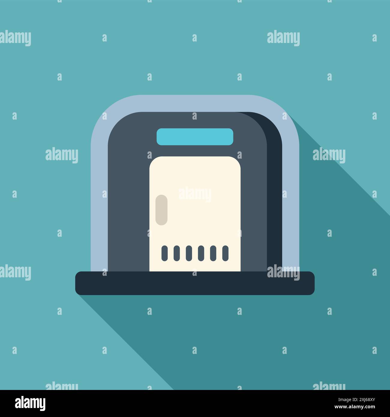 Elevator with open doors is waiting in a modern lobby, inviting people ...