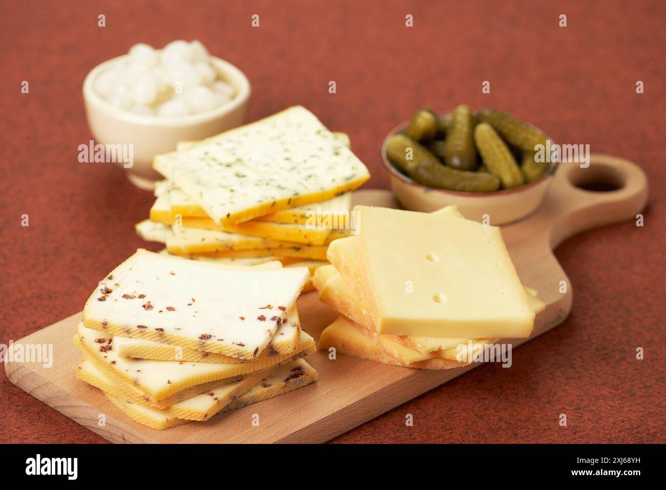 Assorted Raclette cheeses Stock Photo - Alamy