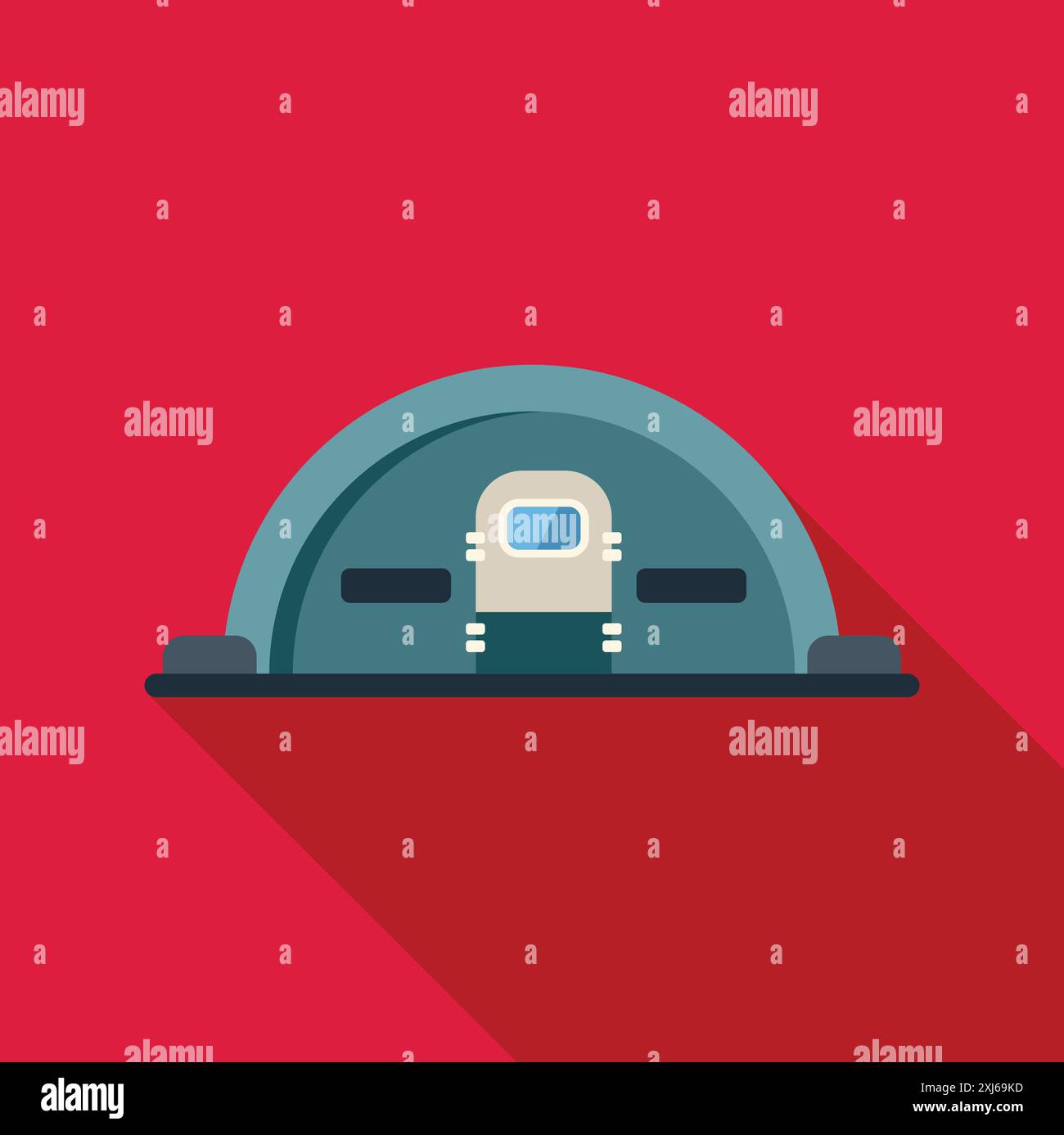 Hangar building presenting modern architectural design with large ...