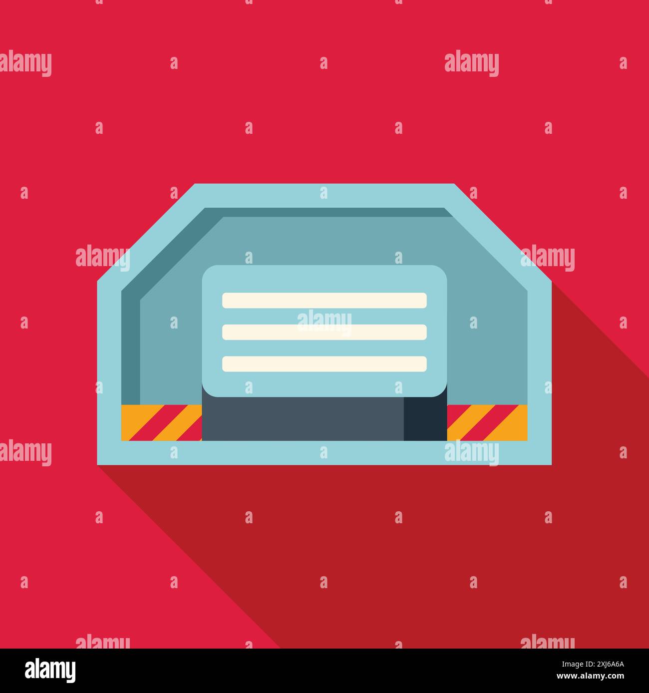 Red gate with chain Stock Vector Images - Alamy