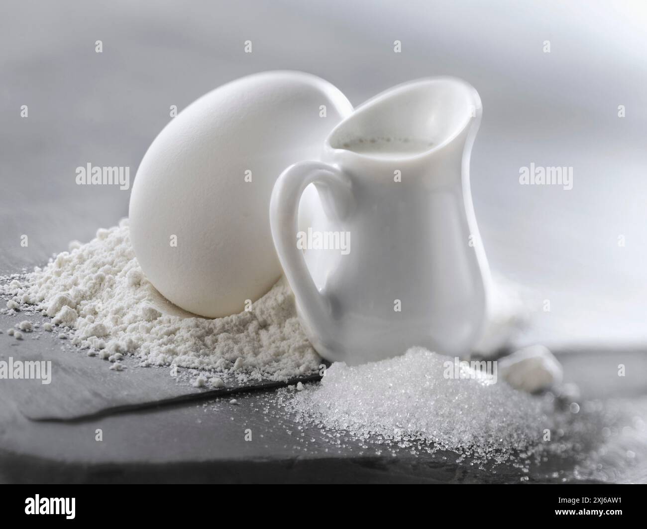 White ingredients for pastry Stock Photo - Alamy