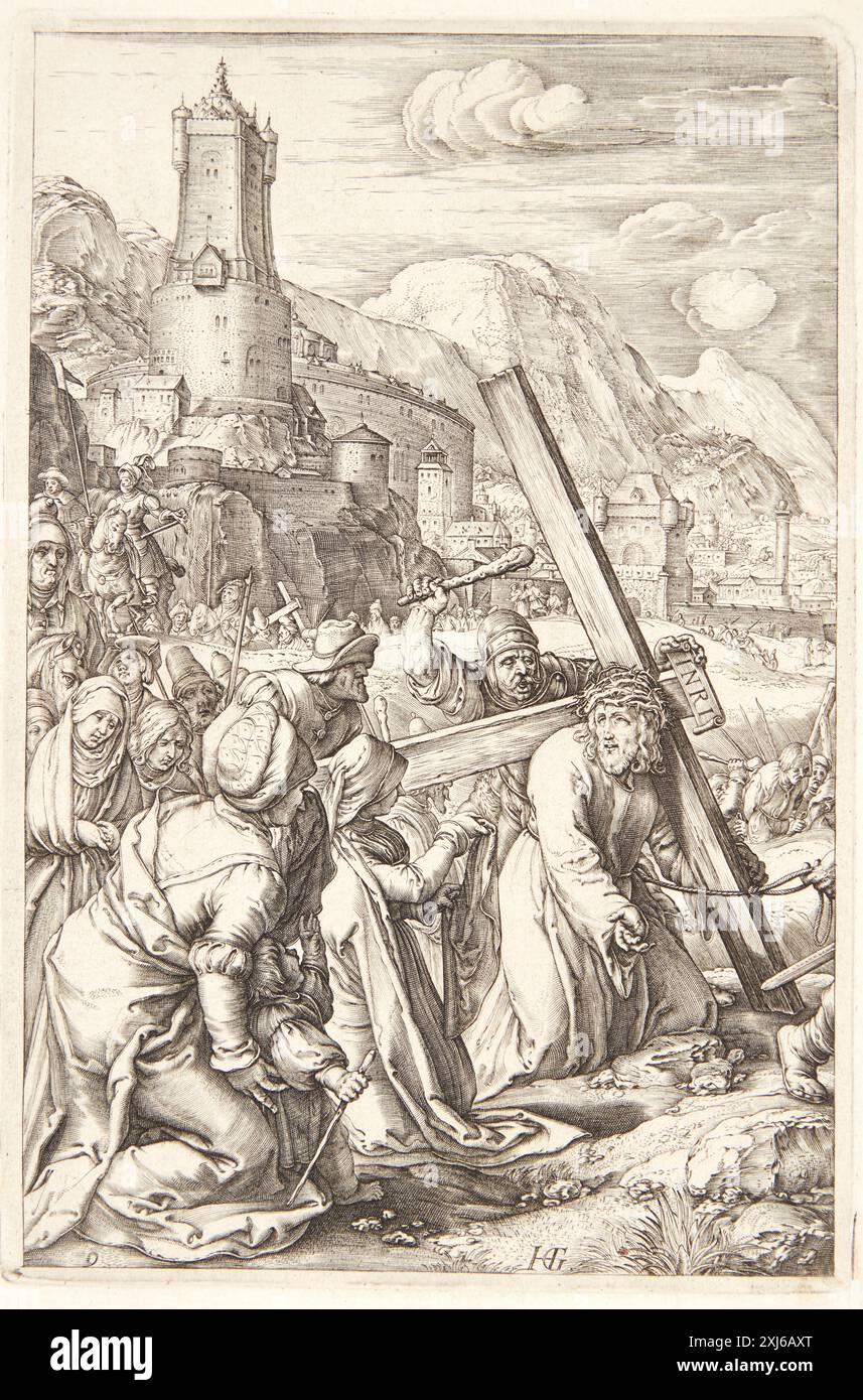 Cross -carrying Goltzius, Hendrick 1558 - 1617 Copper engraving, Print ...