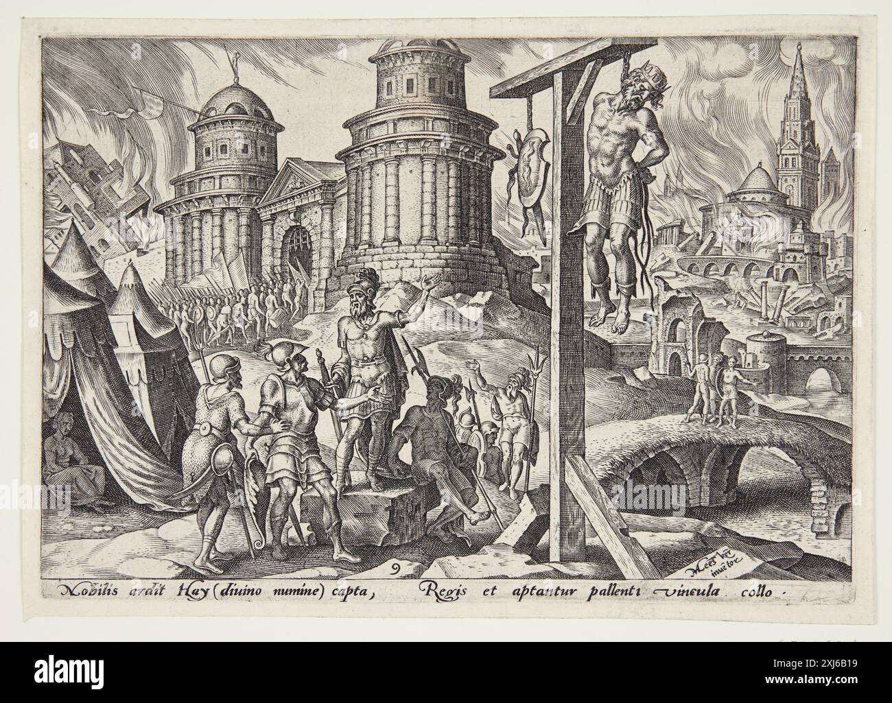 The King of Ai hanged Galle, Philips 1537 - 1612, Heemskerck, Maarten ...