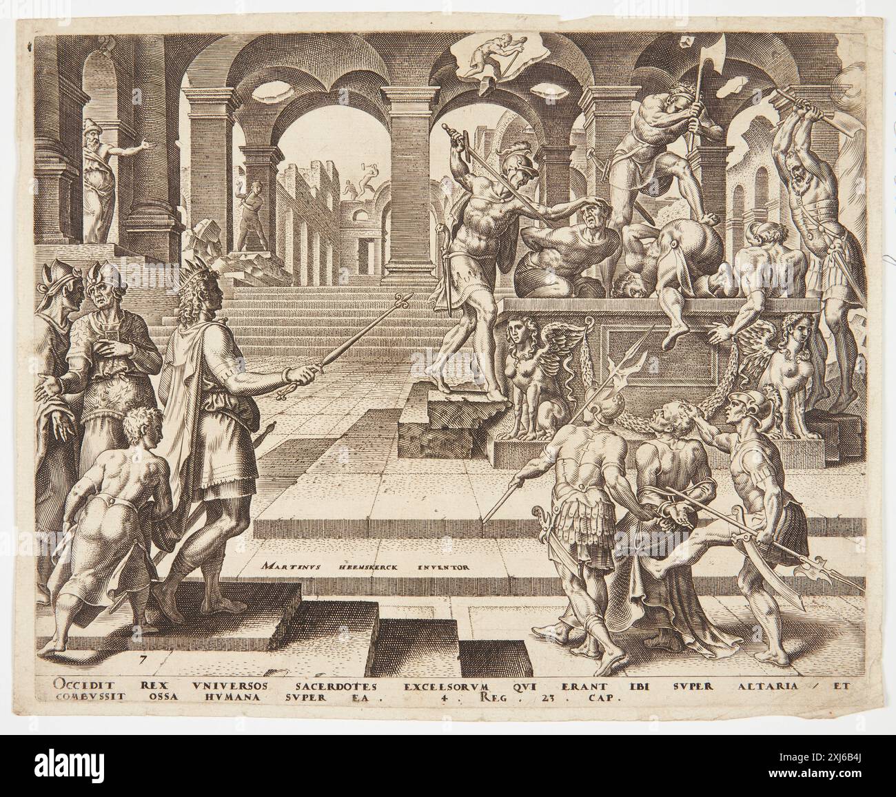 The slaughter of the priests of Samaria Galle, Philips 1537 - 1612 ...