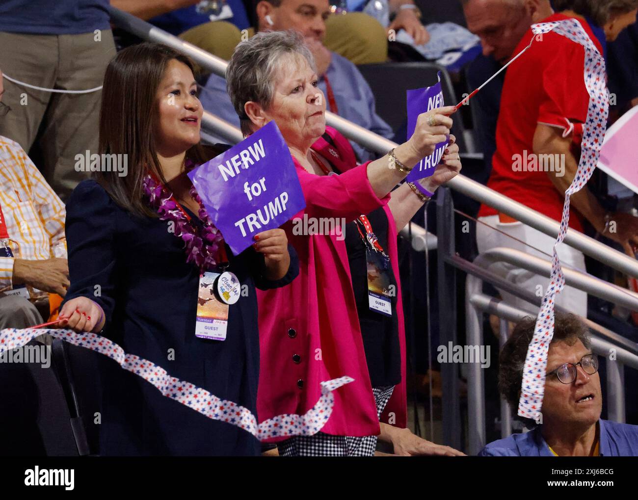 Milwaukee, United States. 16th July, 2024. Delegates dance to a Beatles ...