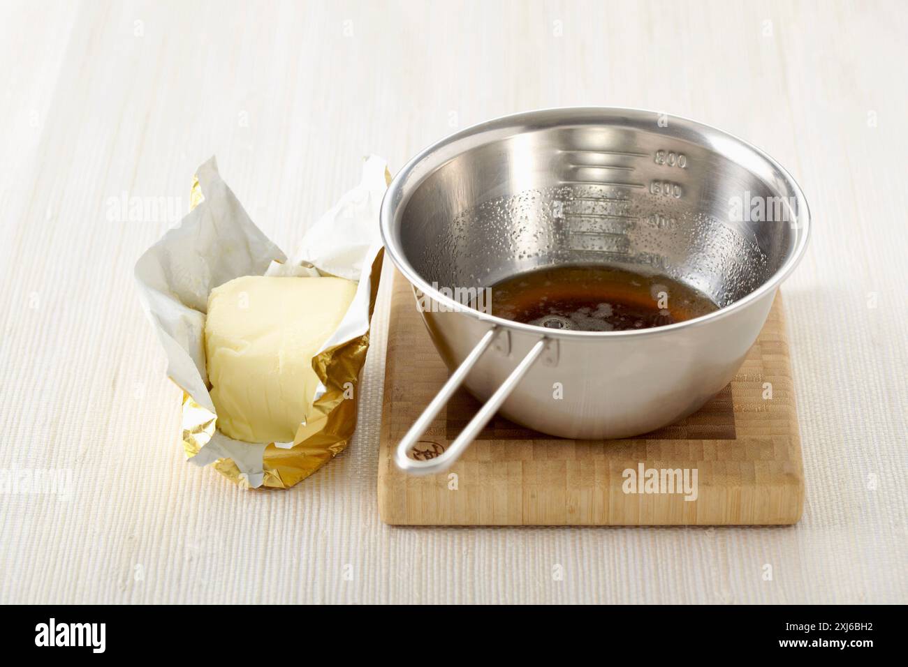 Melting butter in a saucepan Stock Photo - Alamy