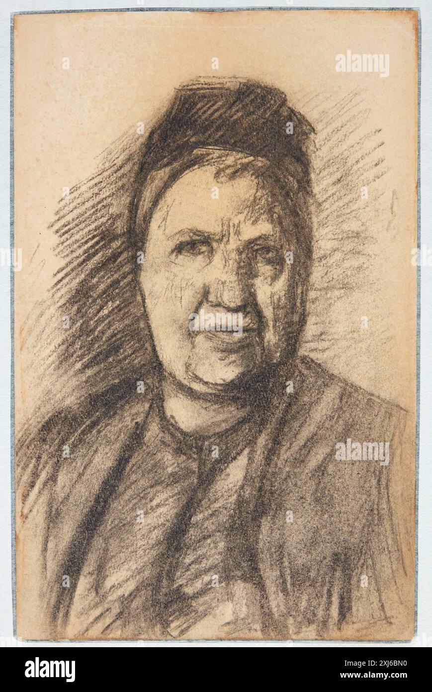 Sketch of a female portrait by Albert Gottschalk (1866–1906) from his ...