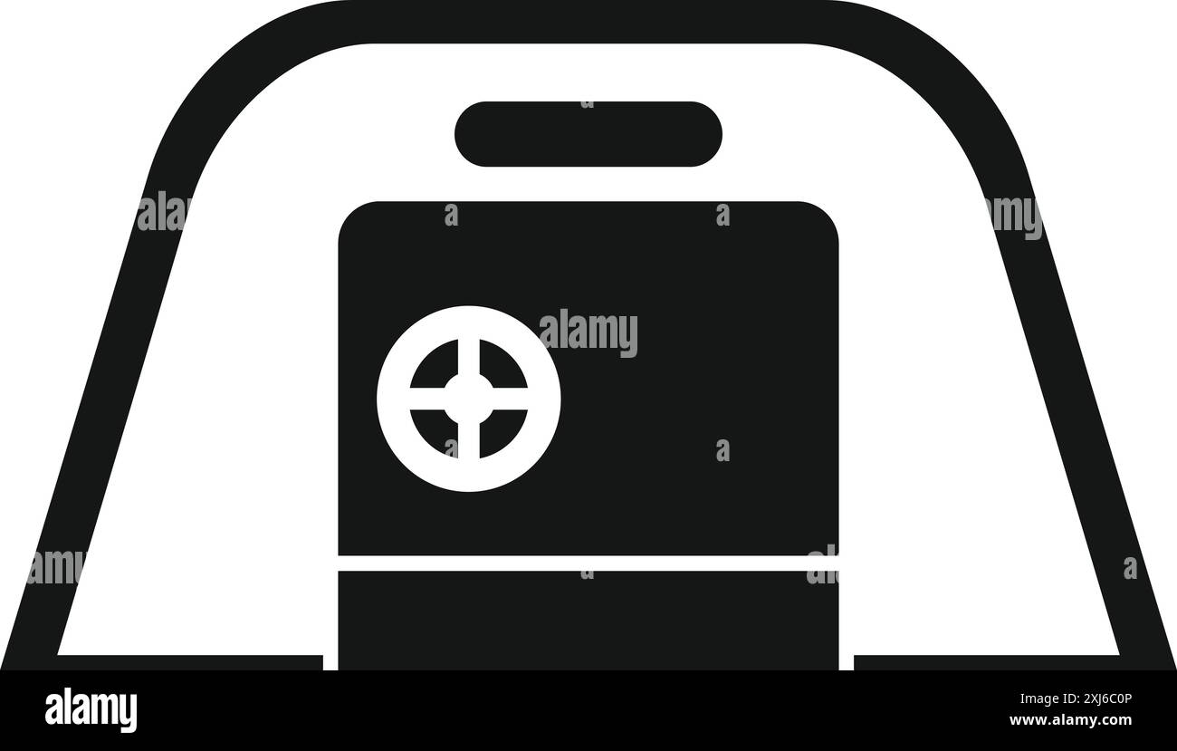 Military bunker protecting from bombing icon in simple style isolated ...