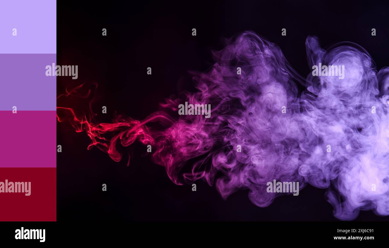 Color smoke on dark background. Different color patterns Stock Photo ...