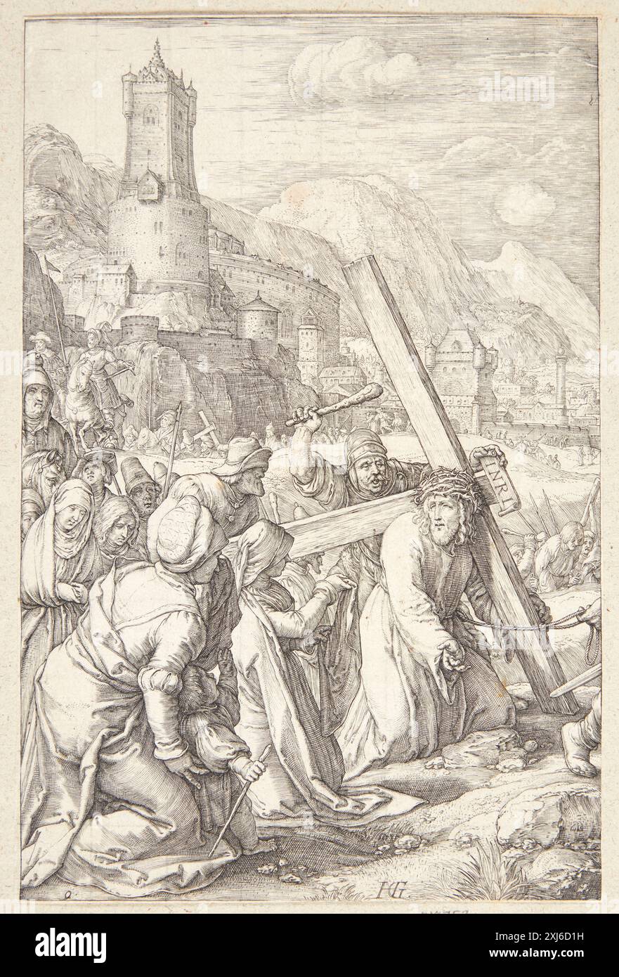 Cross -carrying Goltzius, Hendrick 1558 - 1617, Goltzius, Hendrick 1558 ...