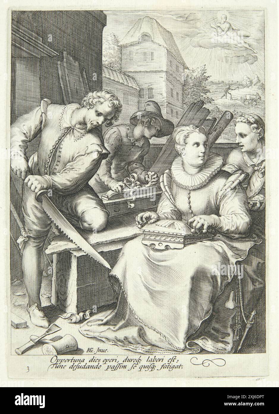 Copper engraving by Jan Saenredam (1565-1607) and Hendrick Goltzius ...
