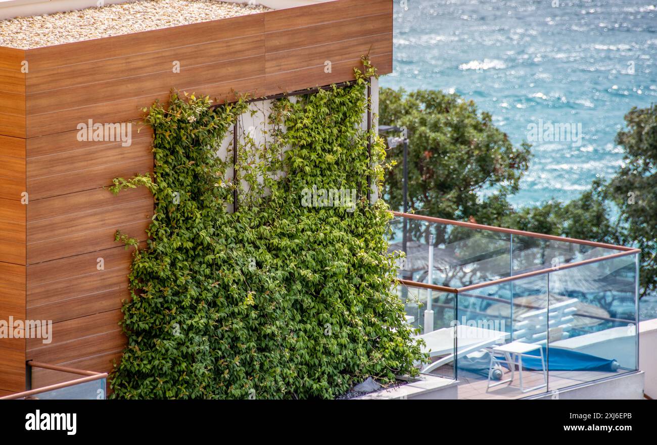 An inviting scene depicting a picturesque Mediterranean terrace ...