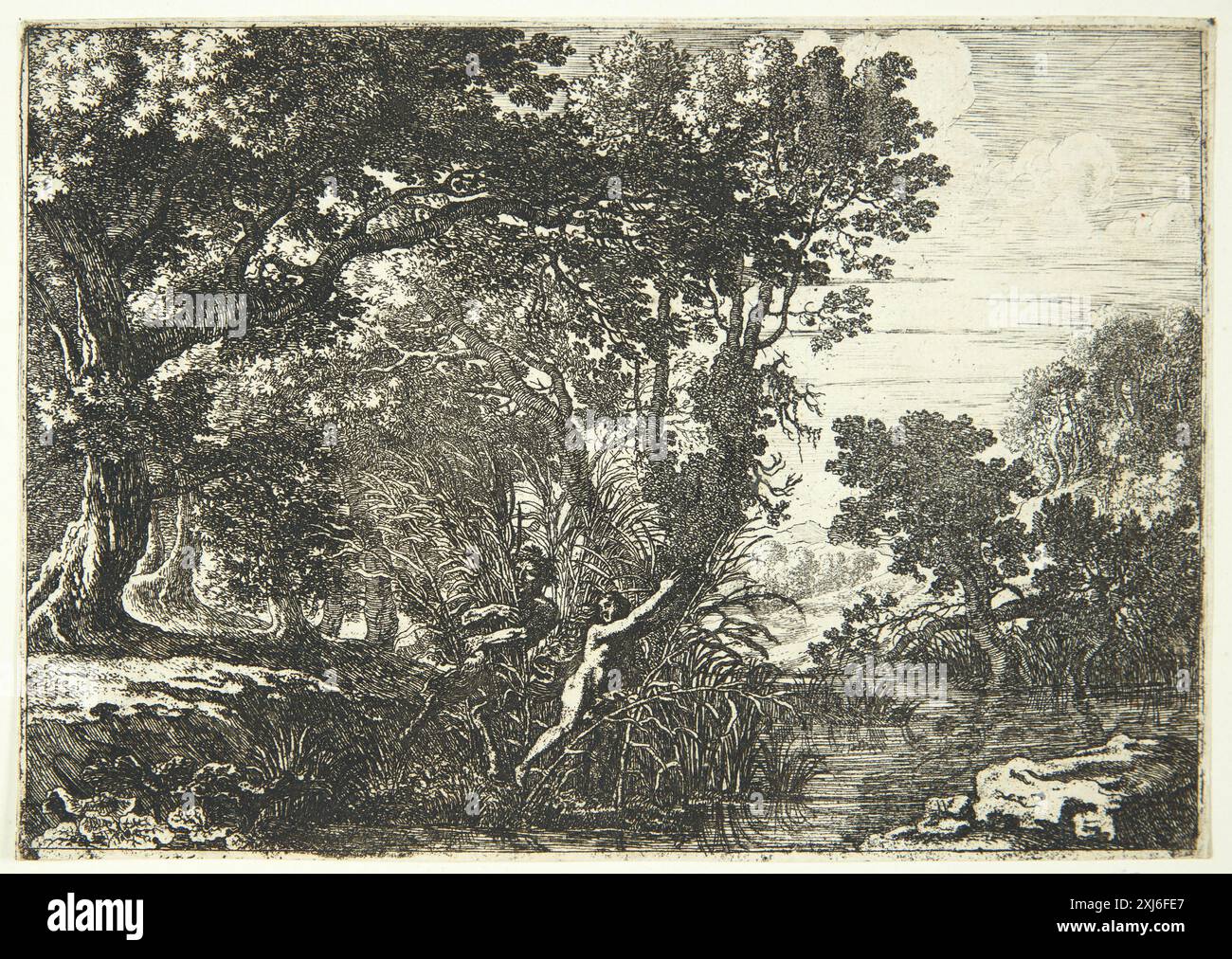 Pan and Syrinx Swanevelt, Herman van 1601 - 1655 Etching, Print The ...