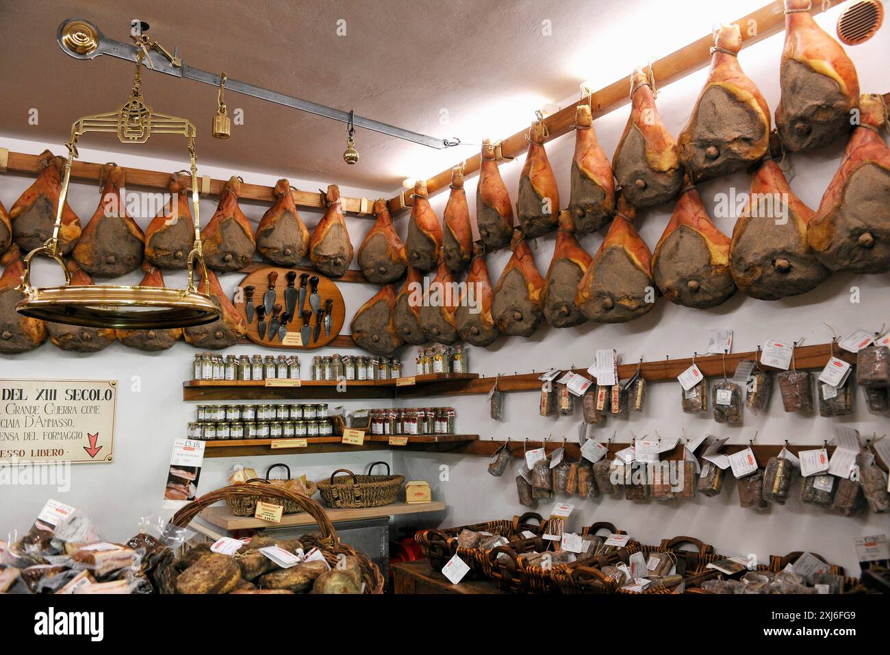 Cold pork meats in a shop Stock Photo - Alamy