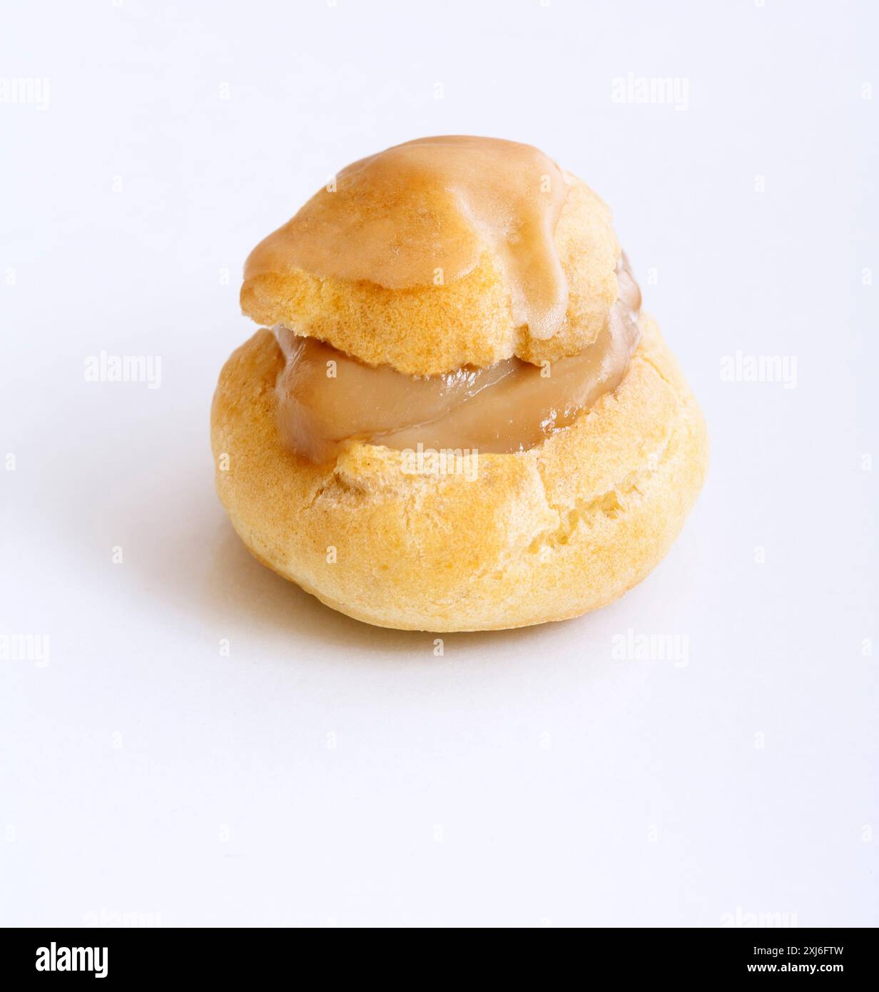 Coffee cream puff Stock Photo - Alamy